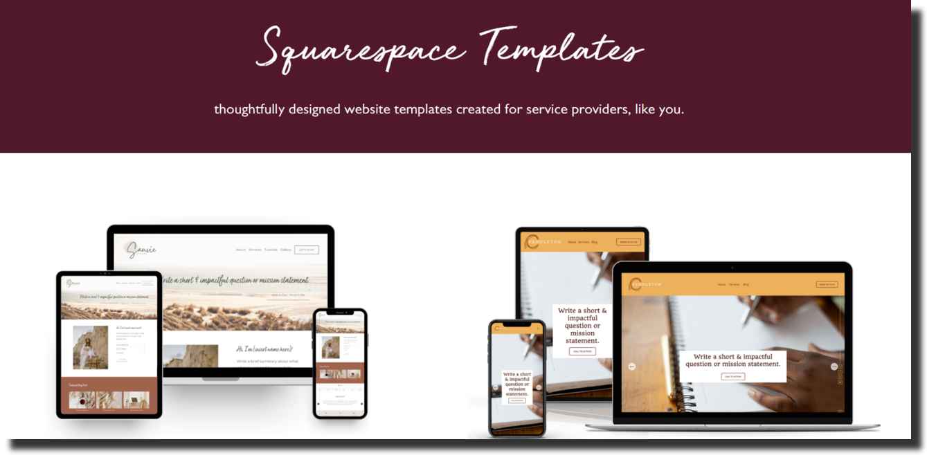 Top 30 Premium Squarespace Templates - Wiremo